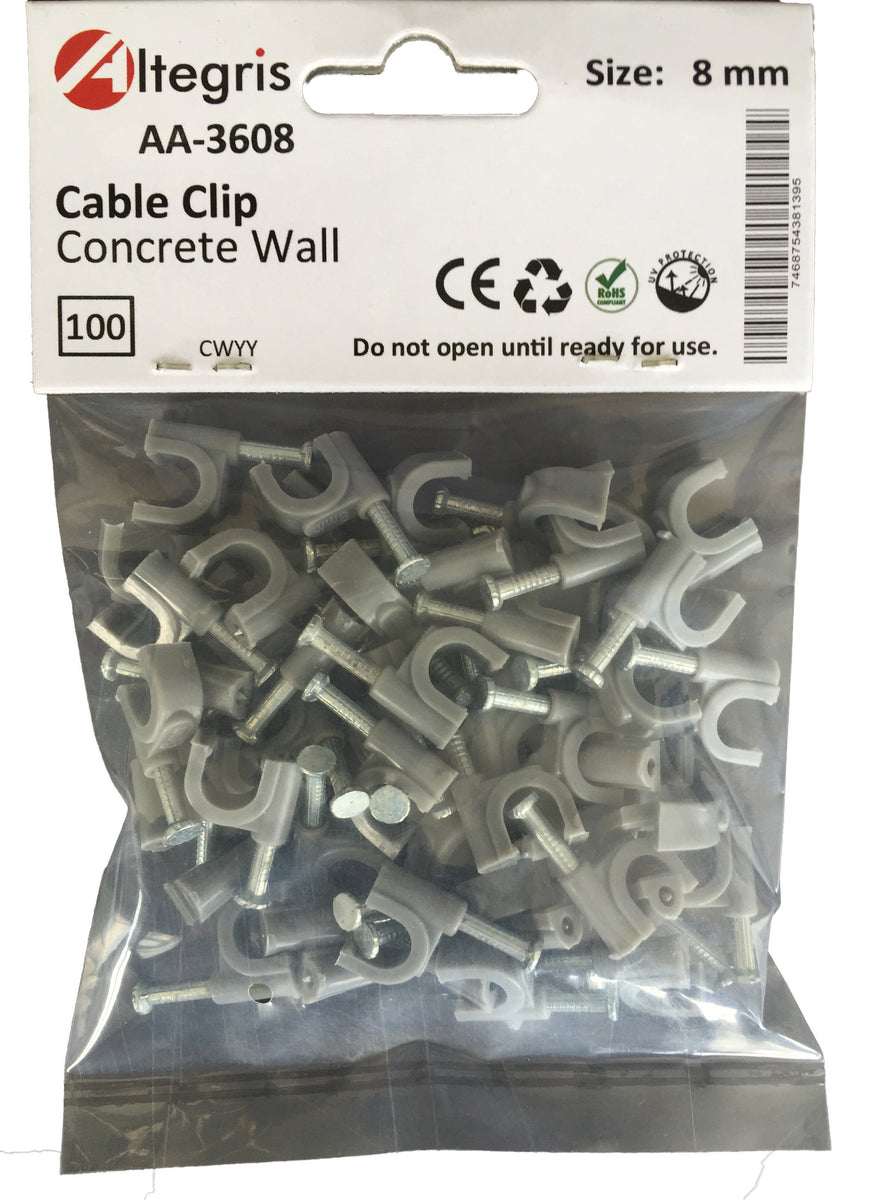 Grapa, Gris, Concreto, 5mm, 100 piezas – Altegris